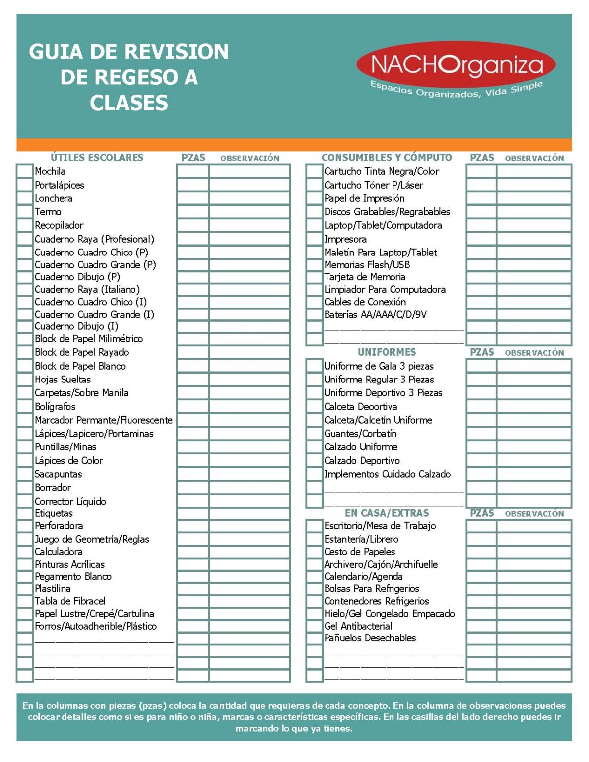 De Vuelta A Clases | NACHOrganiza | Escuela